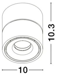Stropní/nástěnné LED svítidlo NOVA LUCE UNIVERSAL 13W 3000K černé 72004