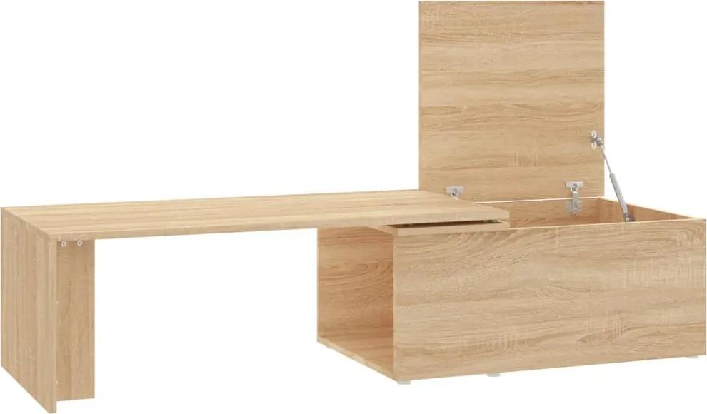 vidaXL Konferenční stolek 150x50x35 cm kompozitní dřevo [801340] Barva: Bílá
