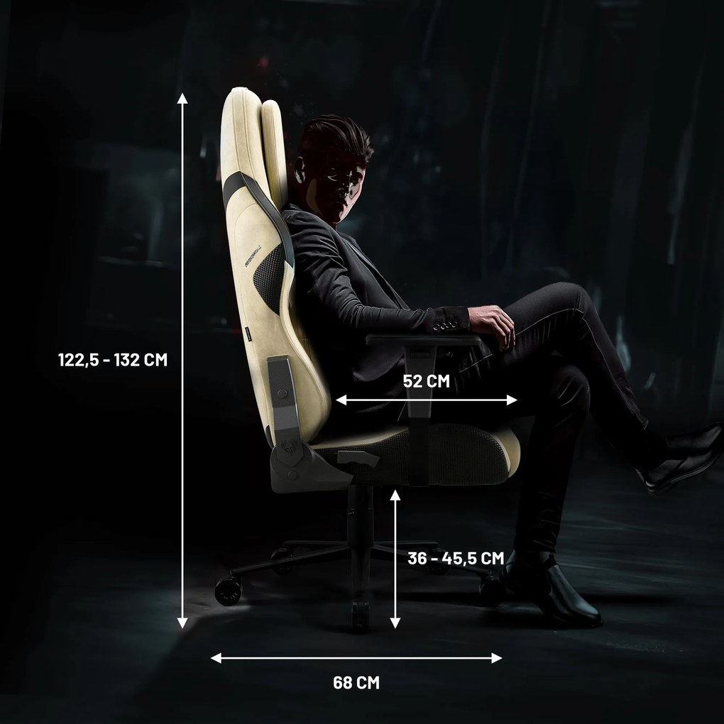 Herní židle Normal Size, zlatý-černý: Diablo X-One Prime Broken Gold
