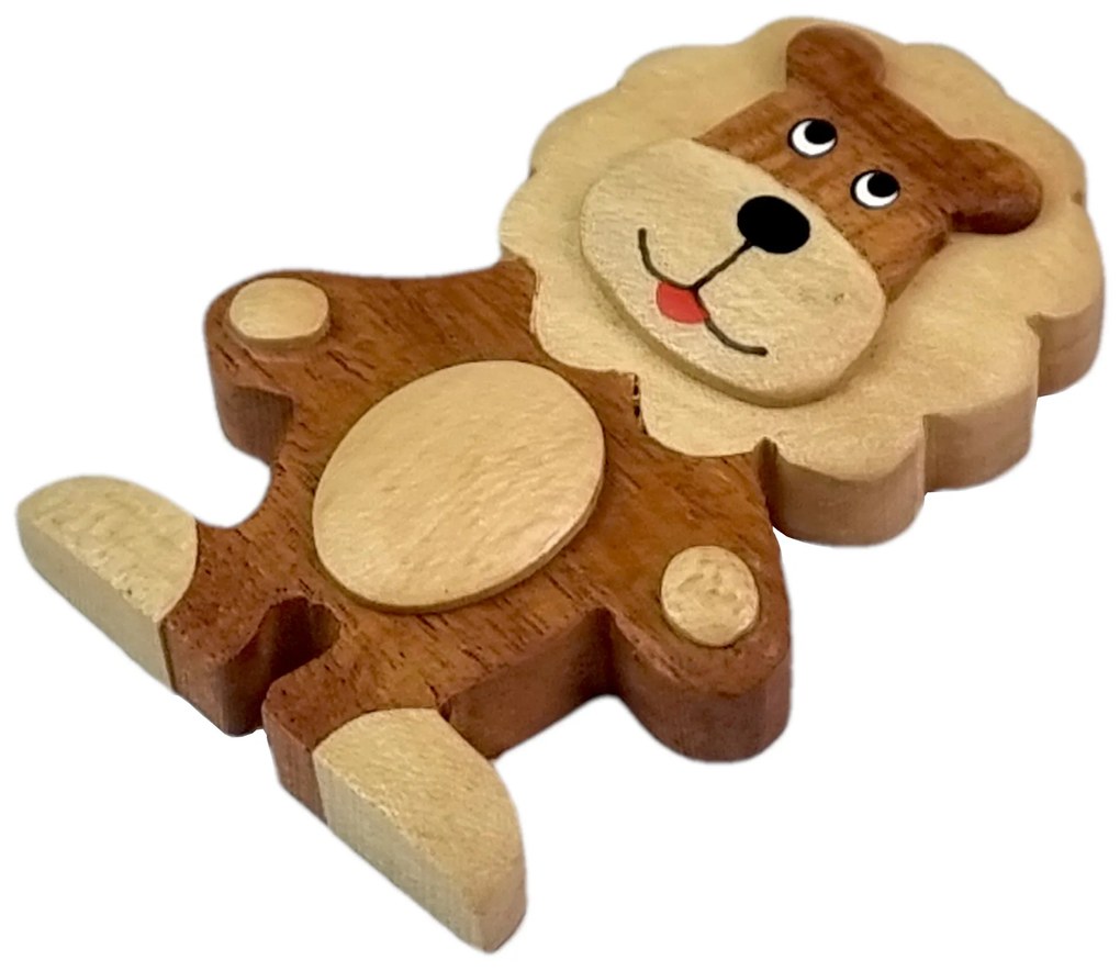 2Kids Toys Dřevěná magnetka velká Lev stojící