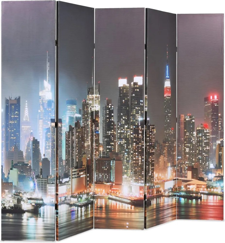 Skládací paraván 200 x 170 cm New York by Night 245863