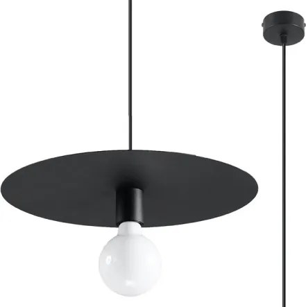 Lustr SOLLUX Flavio E27 1x60W bez zdroje SL.0853 černá