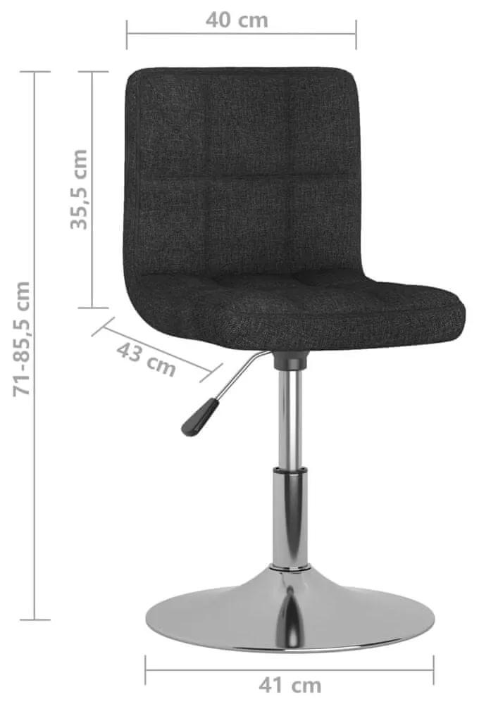 Petromila Otočné jídelní židle 2 ks černé textil