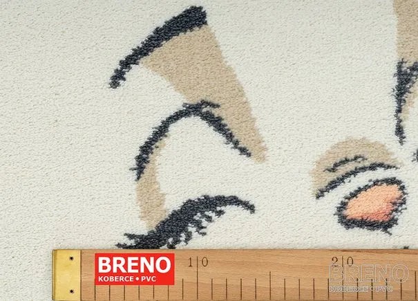 Breno Kusový koberec SUNNY KIDS 06/WBW kočička na duze, 120x170 cm, Vícebarevné