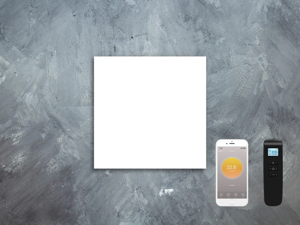Bezrámový infrapanel FRAMELESS 350W | Výhřevnost 6,5 m2 | 60x60 cm | WiFi termostat