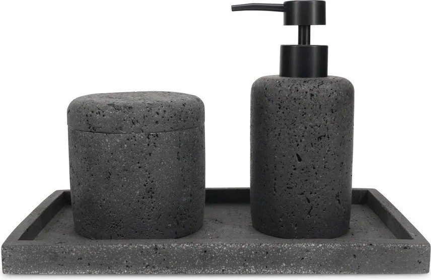 Tmavě šedý dávkovač mýdla z polyresinu 250 ml Suds – S|P Collection