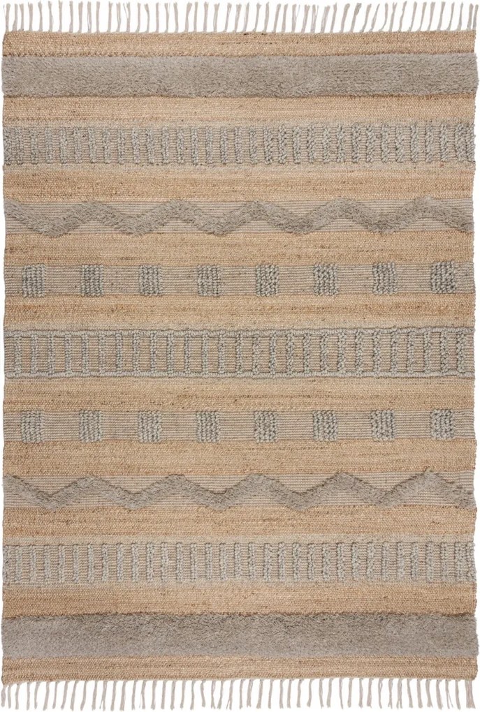 120x170 Kusový koberec Jubilant Medina Jute Natural/Grey
