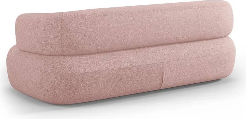 Světle růžová pohovka z textilie bouclé 178 cm Jenny – Micadoni