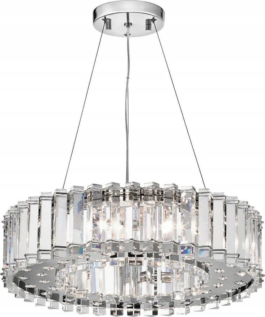 Křišťálová závěsná lampa Crystal Skye KL-CRYSTAL-SKYE8 Kichler IP44 chrom