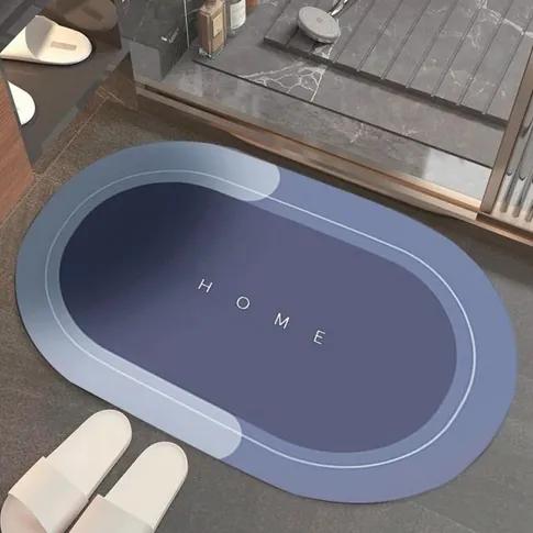Rychleschnoucí koupelnová předložka - oválná Rozměr: 60x90 cm, Varianta: modrá, Home