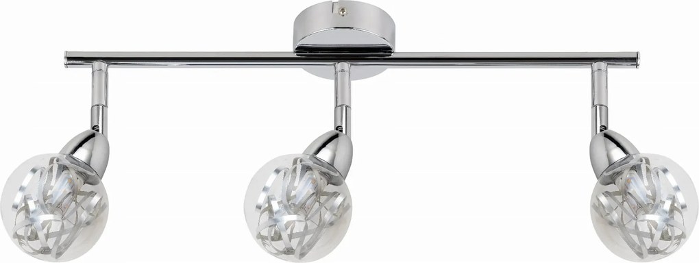 stropní svítidlo Led chrom 3 reflektory nastavitelné 3000K 58 cm Candellux
