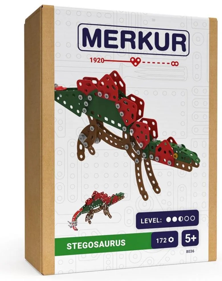 Stavebnice MERKUR Stegosaurus 172ks v krabici 13x18x5cm