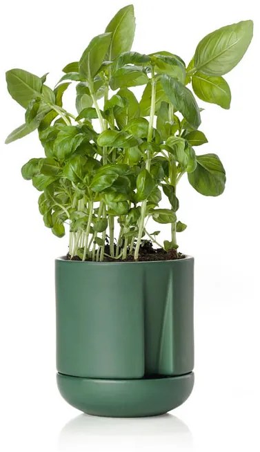 Zone Denmark Samozavlažovací květináč na bylinky Herb &amp; Sprout Jungle Green 10 x 11,6 cm