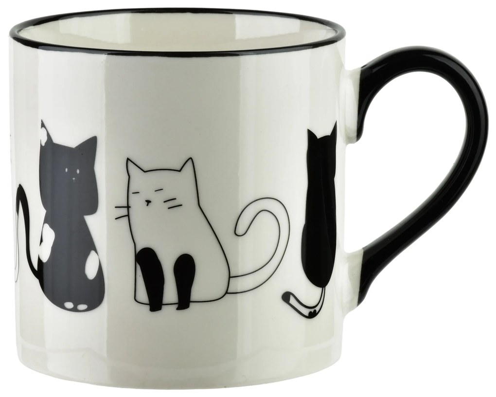 Porcelánový hrnek COTTELLO II. 370 ml bílý/černý