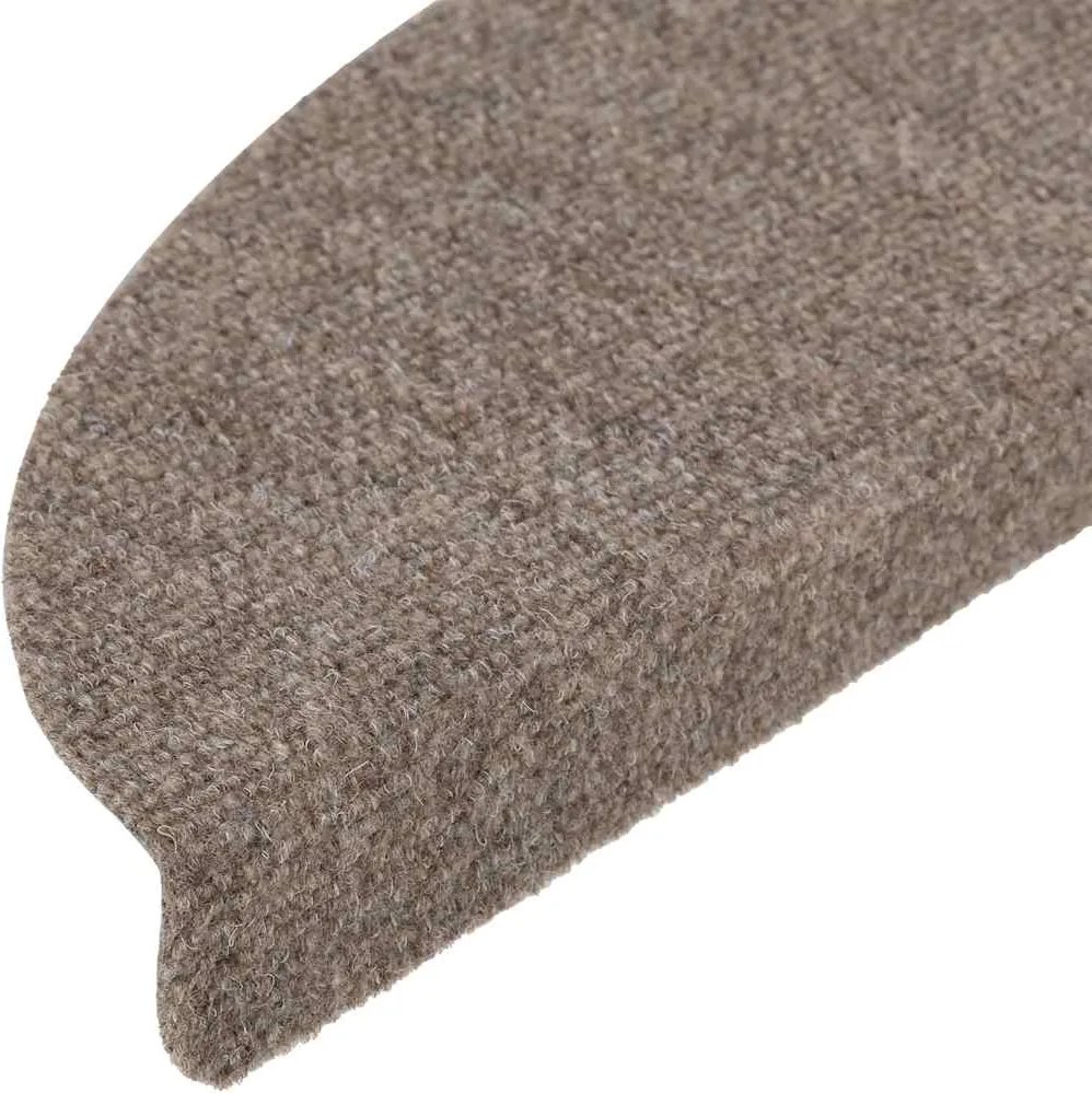 Schodové rohože samolepicí 20 ks 56 x 17 x 3 cm béžové, půlkulaté 3365676