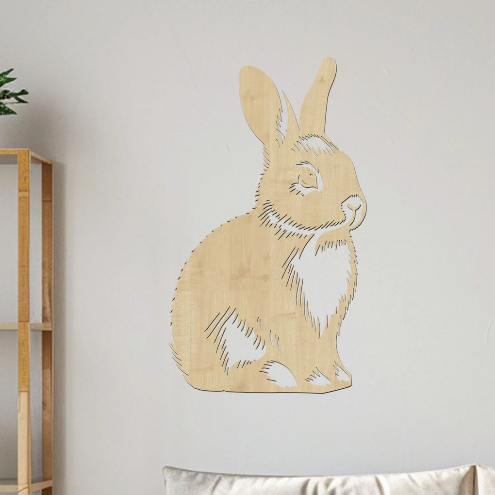 dřevo života Dřevěný obraz Králíka Rozměry (cm): 35x60, Zvolte barvu dekoru: Javor