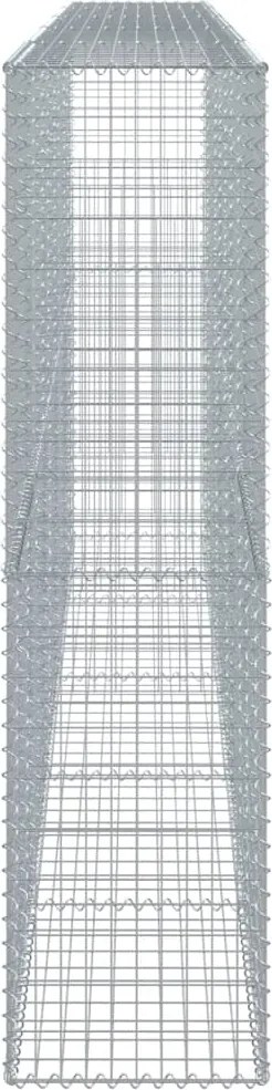 Gabionový koš s víkem 500 x 50 x 200 cm pozinkované železo 3295170