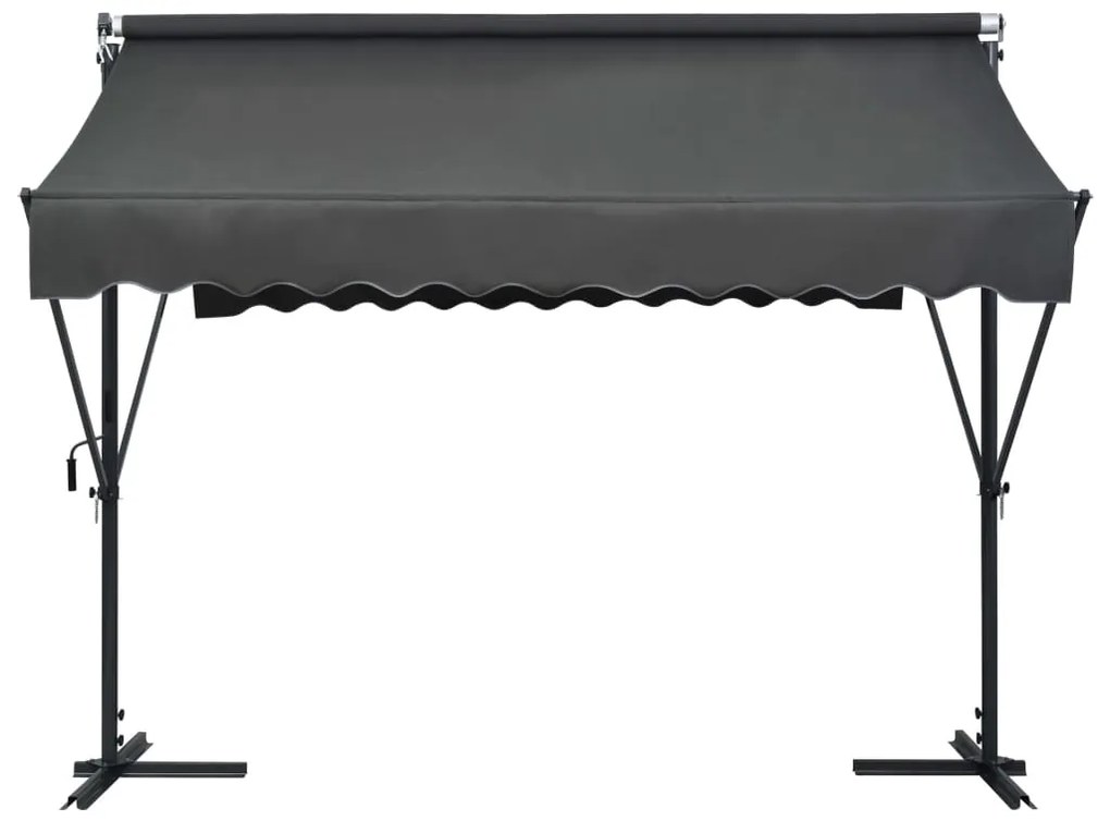 vidaXL Marketos Volně stojící markýza 300 x 300 cm antracitová