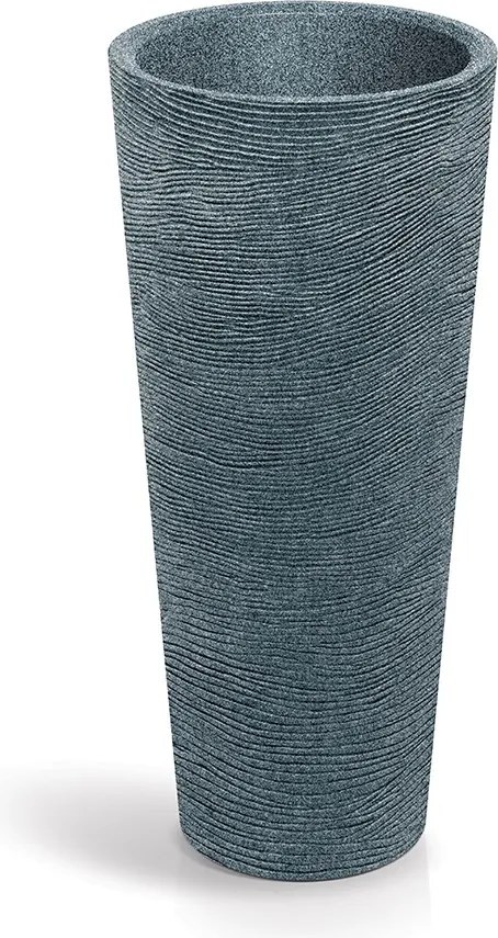 Plastový květináč TUBRAN ROUND SLIM - výběr z 6 provedení