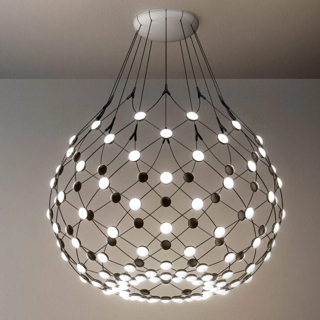 Luceplan Mesh, závěsné svítidlo se stmíváním, 65W LED, 2700K, průměr 100cm