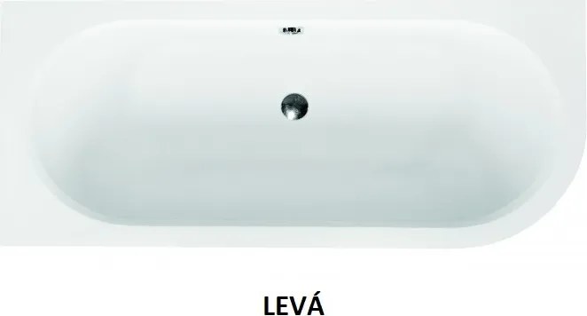 Besco AVITA 170 x 75 cm VANAVIT170L+OLVPINOZ vana vč. nožiček levá