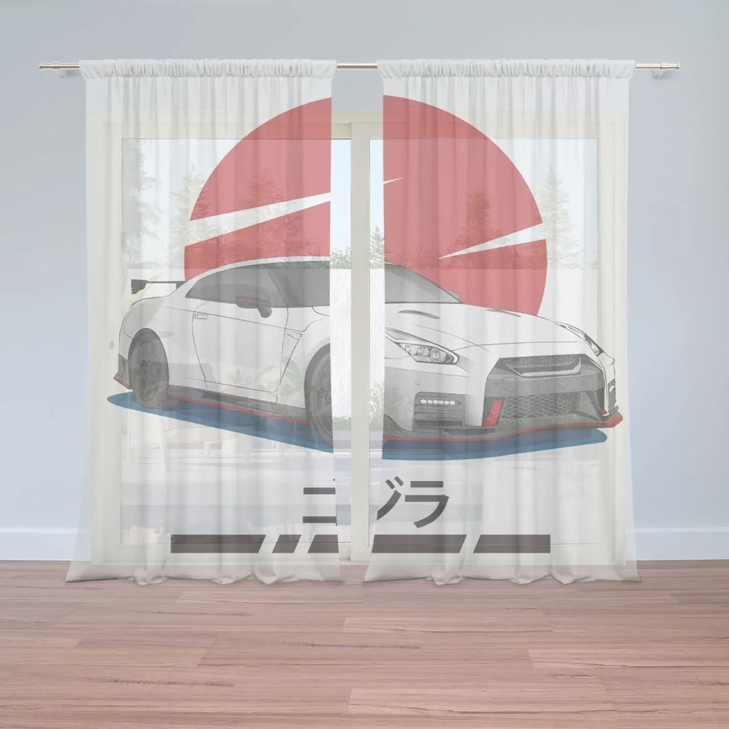 Sablio Záclony Nissan GTR 35 Japonské slunce: 2ks 150x250cm