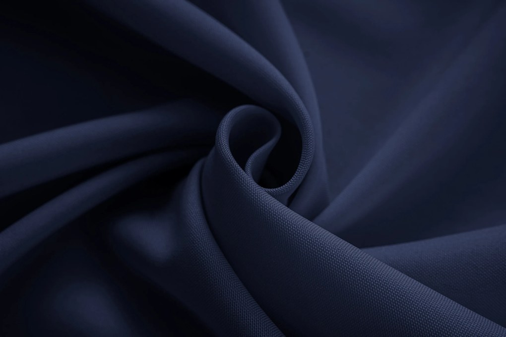 Tmavě modrý závěs OXFORD LIGHT 140x250 cm Zavěšení: Řasící páska