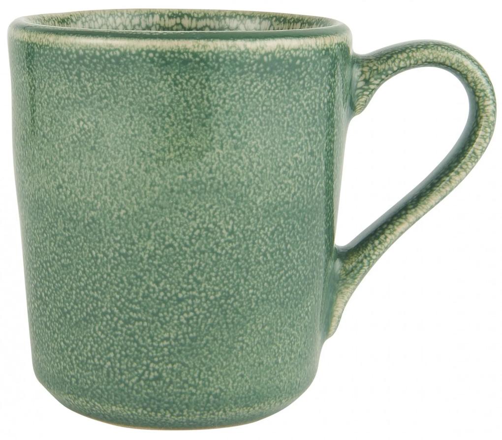 IB LAURSEN Keramický hrneček Green Dunes, zelená barva, keramika