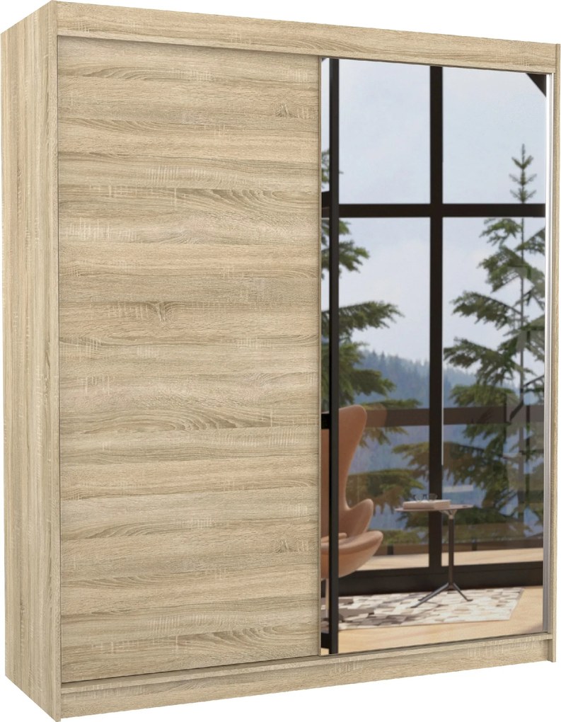 ADRK Furniture Posuvná skříň s zrcadlem VIKI 180 ADRK-SW-VIK-S-180