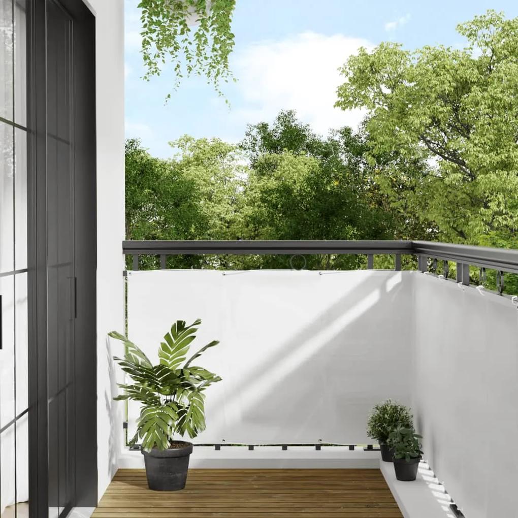 Balkonová zástěna bílá 90 x 1 000 cm 100% polyester oxford - Default Title