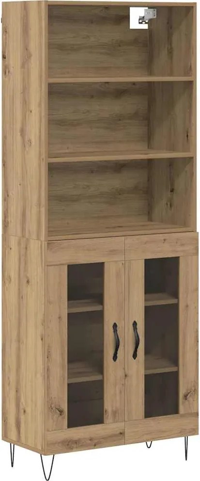 Vysoký bufet 2 ks Artisanový dub 69,5 x 34 x 180 cm 3403172
