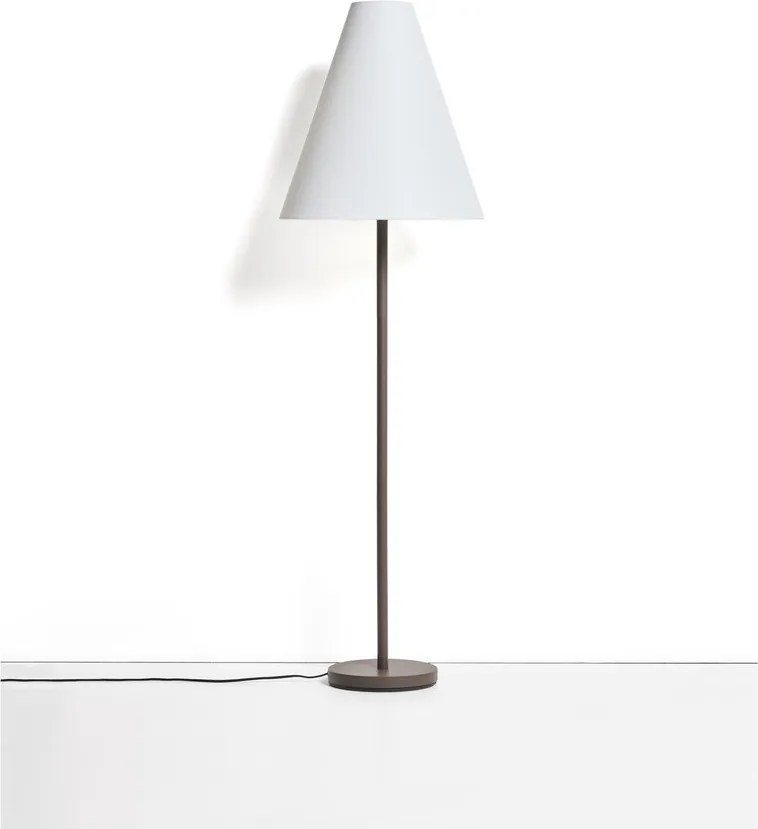 Hnědá stojací lampa s textilním stínidlem (výška 153 cm) Navat – Kave Home