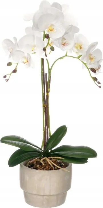 Umělá orchidej v cementovém květináči Orchi, 56 cm