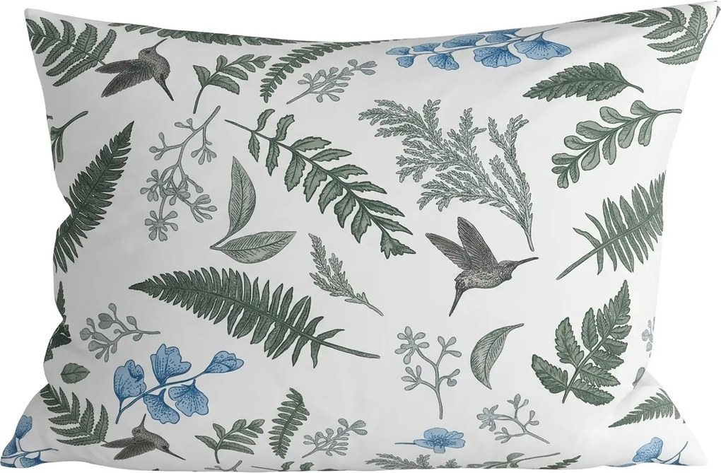 Povlak na polštář z mikrovlákna FERN LEAVES 70x90 cm, vzorovaný