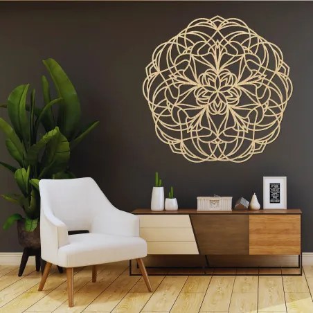 Elegantní dřevěná mandala – Stylová nástěnná dekorace | SENTOP PR0250
