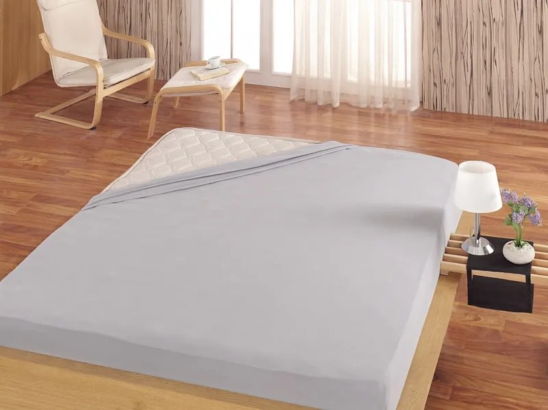 Matějovský napínací prostěradlo jersey s elastanem standard Světle šedé na matraci: 140 x 200 cm