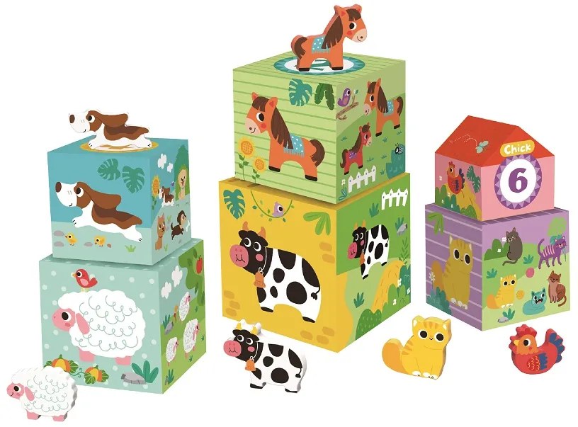 2Kids Toys Kostky se zvířátky Farma