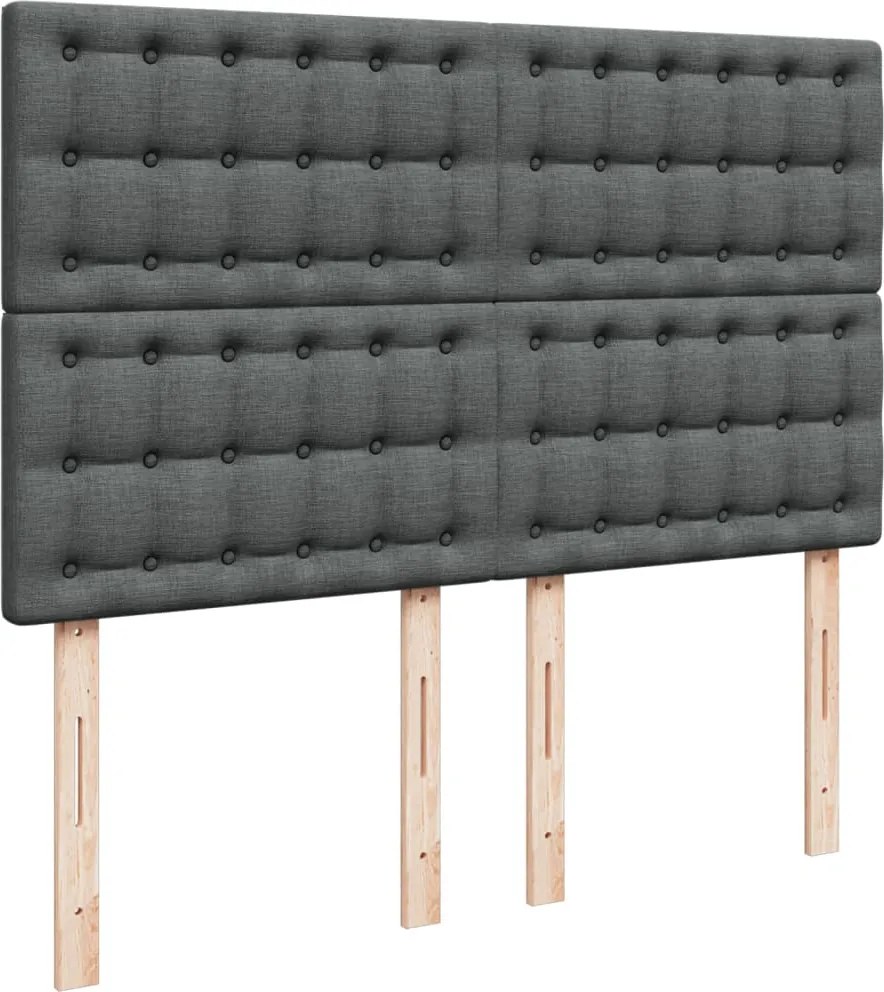 Box spring postel s matrací tmavě šedá 140x200 cm textil 3293618
