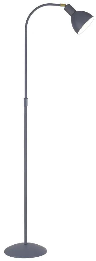 Šedá kovová stojací lampa Halo Design Angora 150 cm
