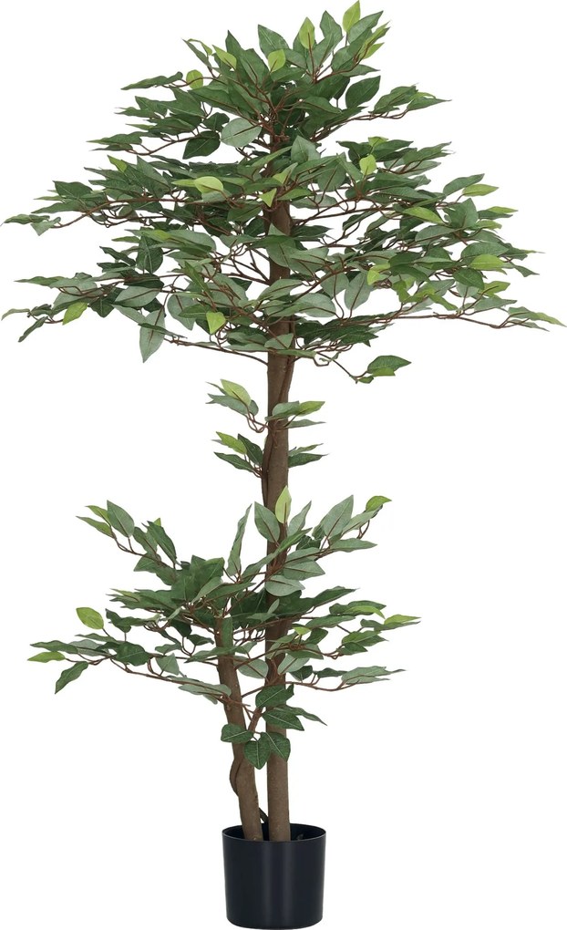 Umělý Fikus 150 cm – Dekorativní Umělé Rostlina v Květináči pro Domov, Obývací Pokoj, Kancelář Ø15x150 cm Zelená | Aosom
