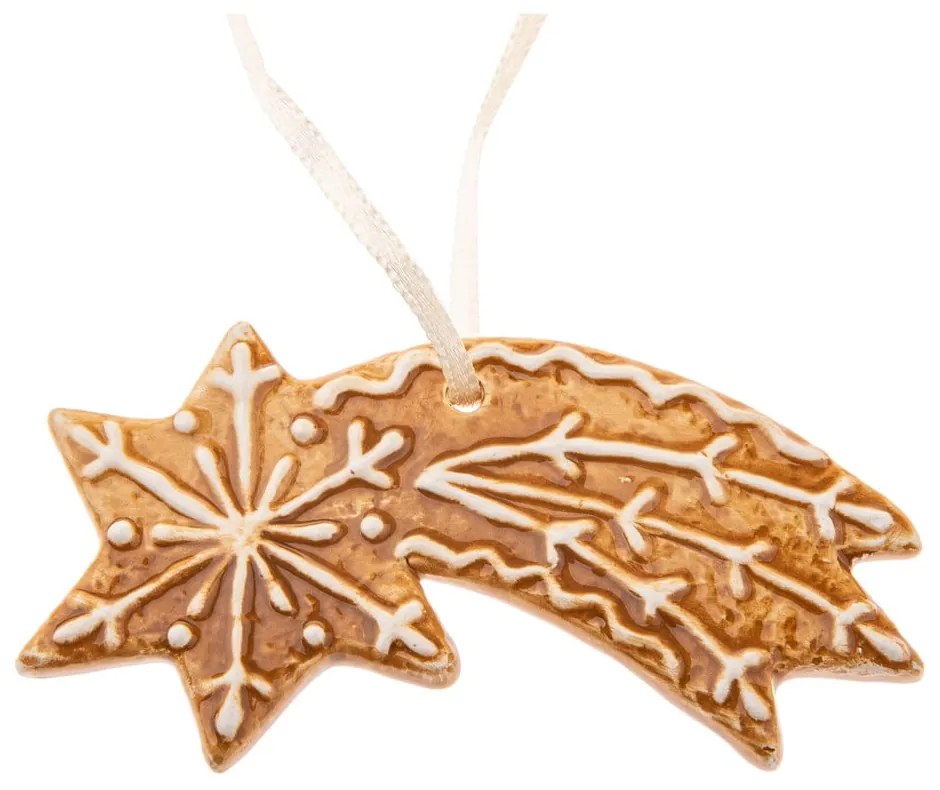 Keramická vánoční ozdoba 9 cm Gingerbread Comet – Dakls