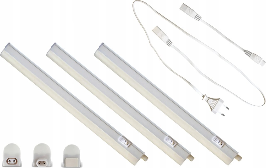 3x Podskříňková Led lampa s nábytkem 120 cm, 14 W