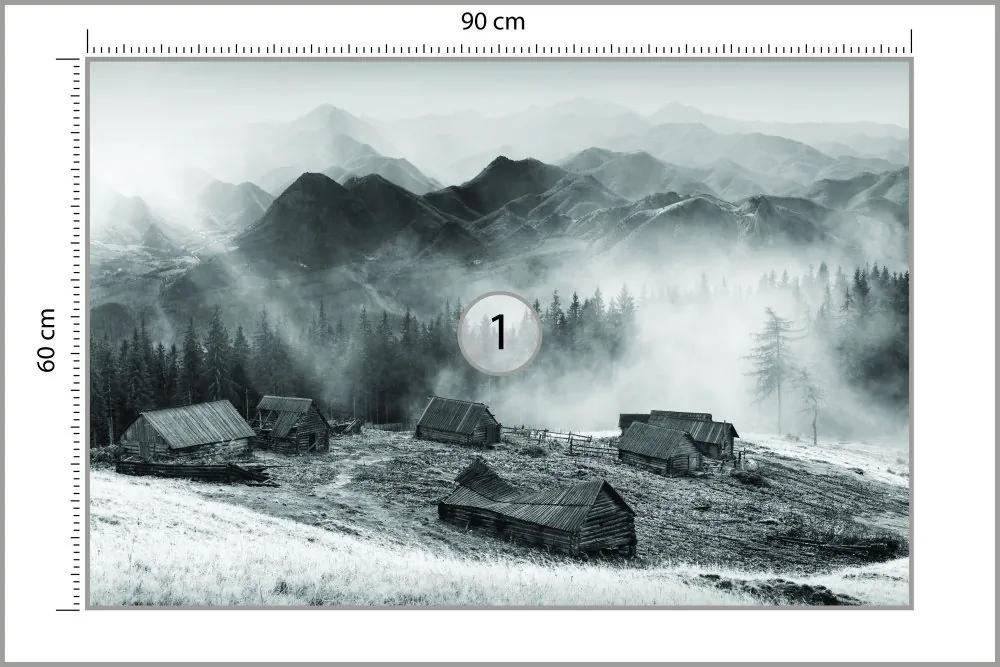 Fototapeta Hory Černobílé  Samolepící tapety 416x254