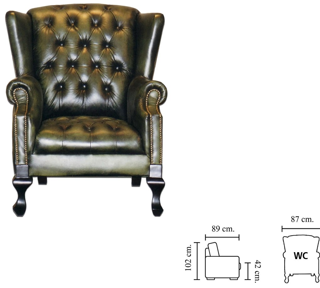 furniture-nabytek.cz - Křeslo chesterfield CHESTER
