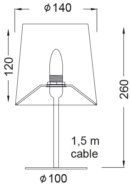 ACA DECOR Stolní lampa ARIOSO max. 40W/E14/230V/IP20, černá