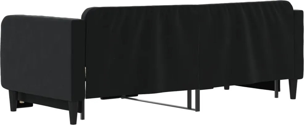 Válenda s přistýlkou černá 90 x 200 cm samet 3197067