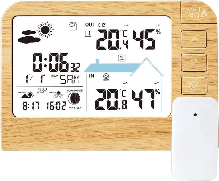 JVD Digitální meteorologická stanice s LED podsvícením JVD RB767.1