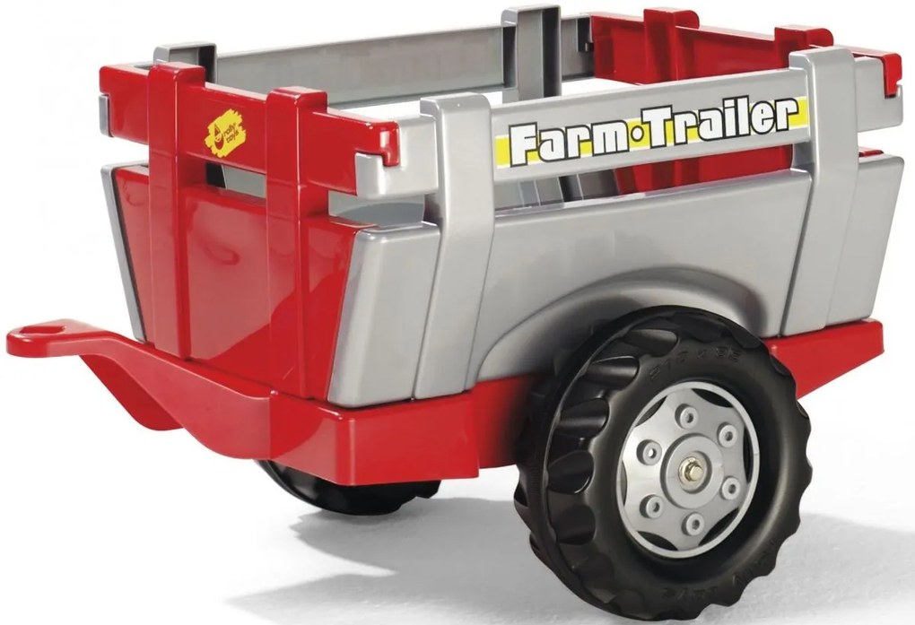 Rolly Toys Vlečka za traktor jednoosá Farm Trailer Stříbročervená