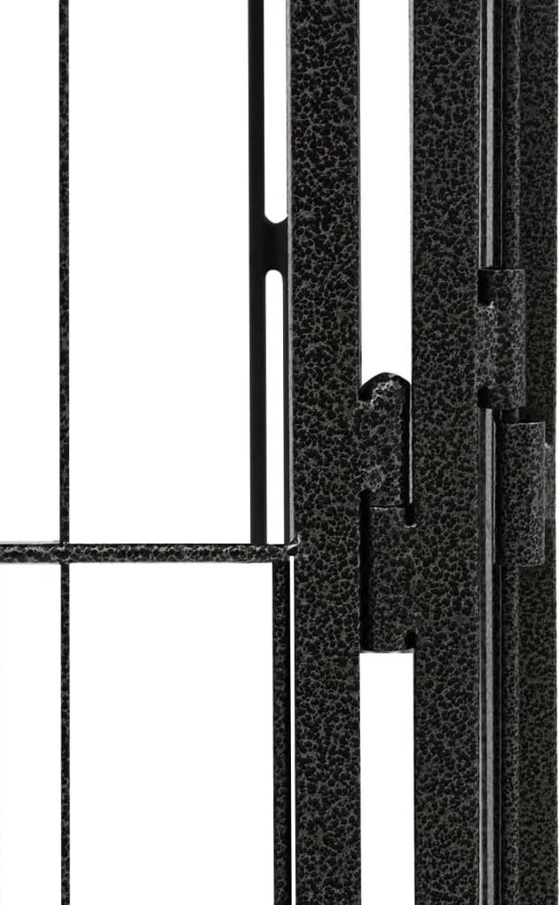 vidaXL 12panelová ohrádka pro psy černá 50 x 100 cm práškovaná ocel [3115959]