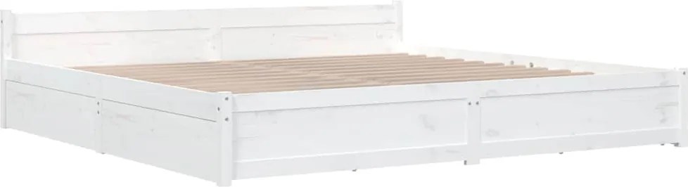 Rám postele se zásuvkami bílý 180 x 200 cm Super King 3103575